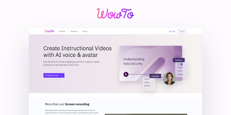 Create support videos with AI | WowTo - Build and host a video knowled
