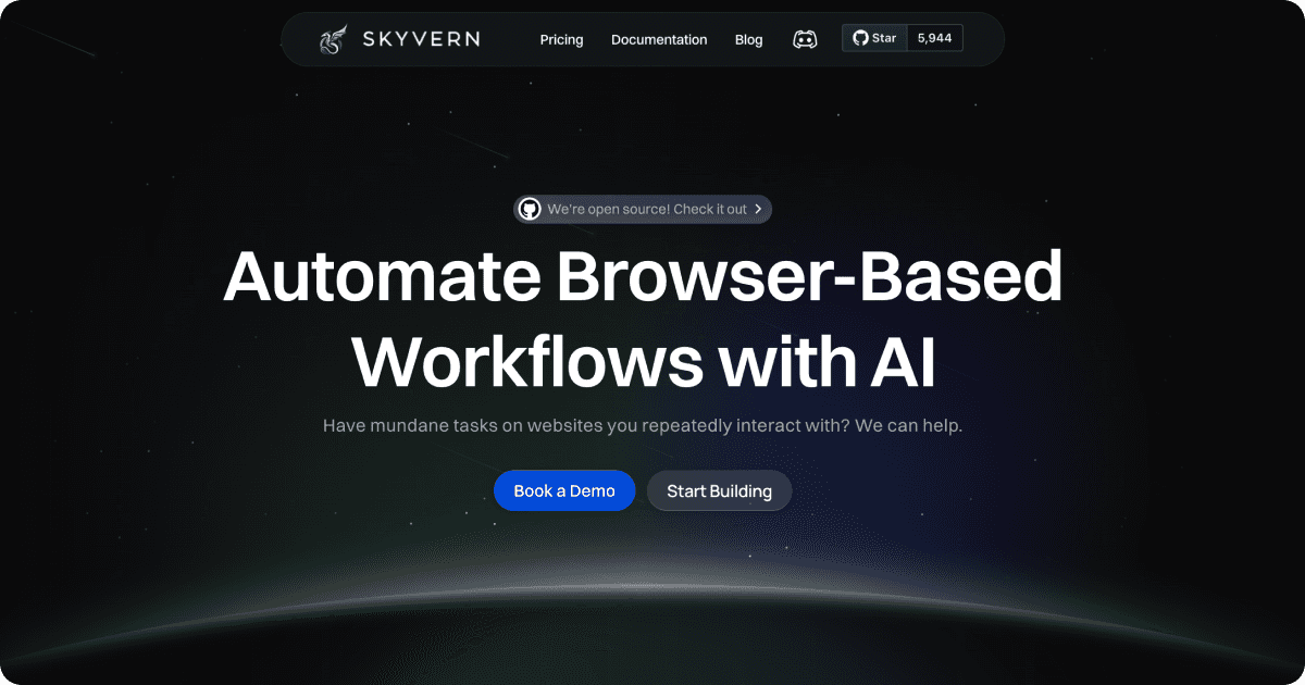 Skyvern - Automate Browser-Based Workflows with AI - Skyvern helps companies automa