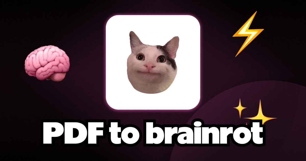 The PDF to Brainrot App - Notescast - Turn PDFs into addictive brain