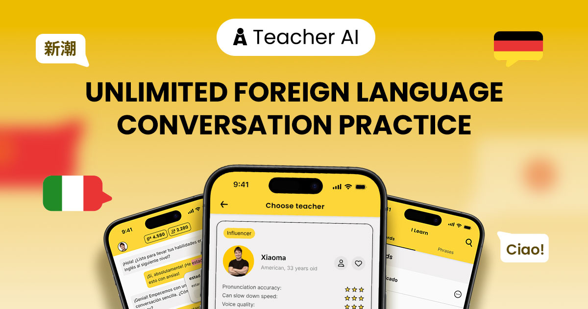 Home Page - Teacher AI - Unlimited Foreign Language Conversation ...