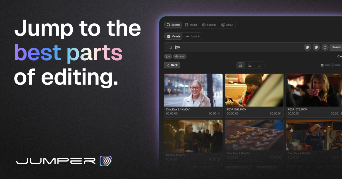 Jumper - Jump to the best parts of editing. - Jumper is an AI-powered video