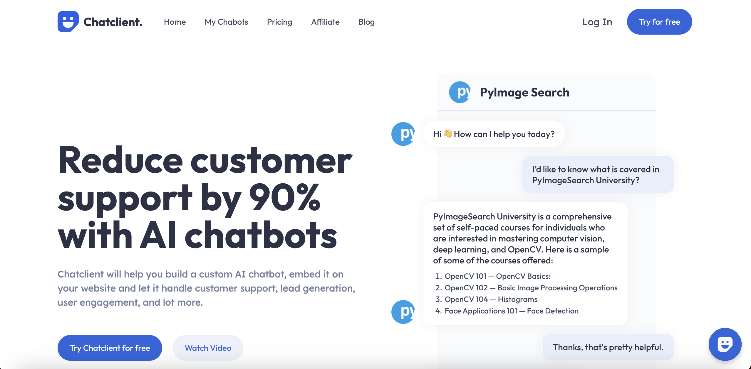 Chatclient | Build Custom AI Chatbot for Your Business - Create powerful AI chatbots tr