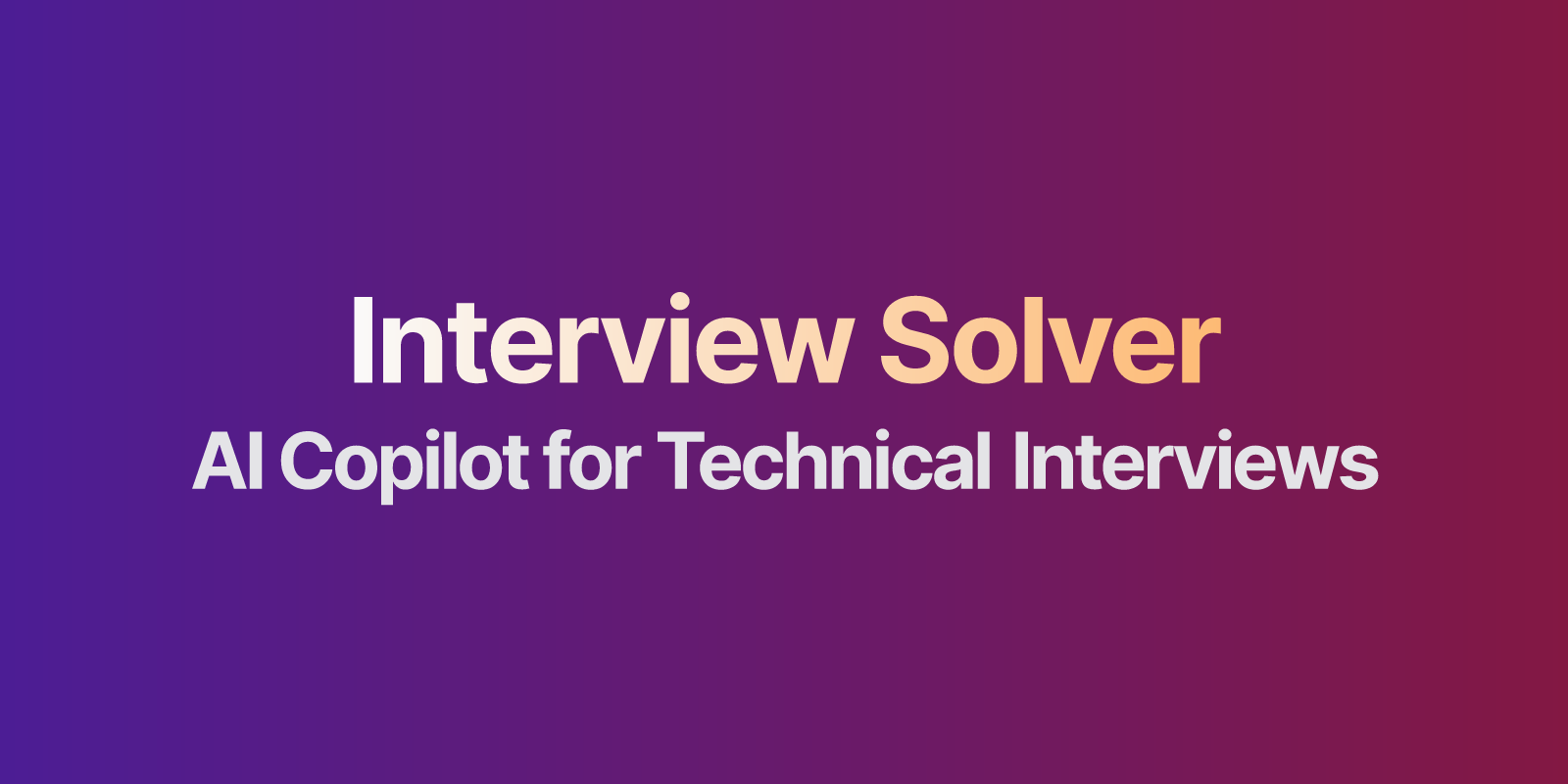 Interview Solver | AI Copilot for coding interviews - Interview AI Copilot for solvi