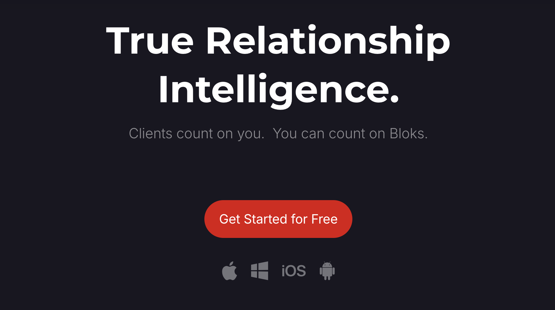 True Relationship Intelligence - Bloks captures client conversa