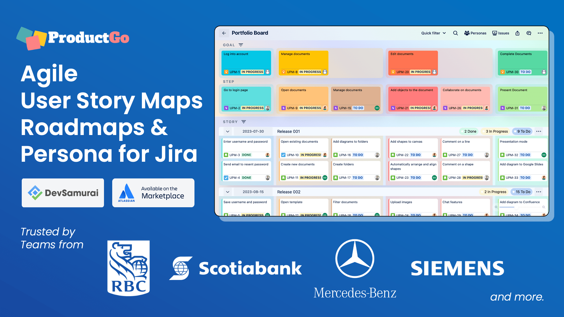 Agile User Story Map and Roadmap for Jira - DevSamurai - Enable user story map and adva