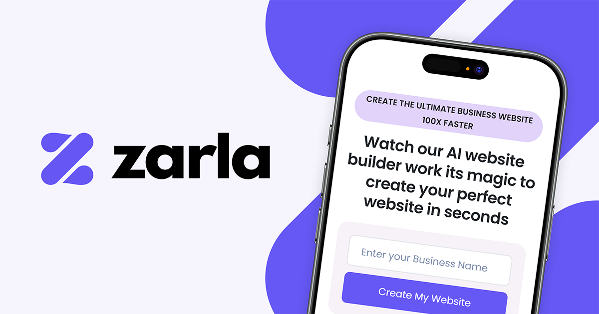 Zarla AI Website Builder - Create Your Website 100x Faster - Get a professional website tha