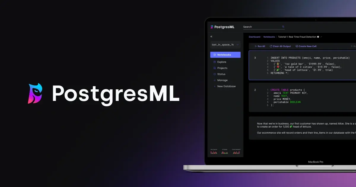 PostgresML | You know Postgres. Now you know machine learning – PostgresML - PostgresML 是一个集成了机器 ...