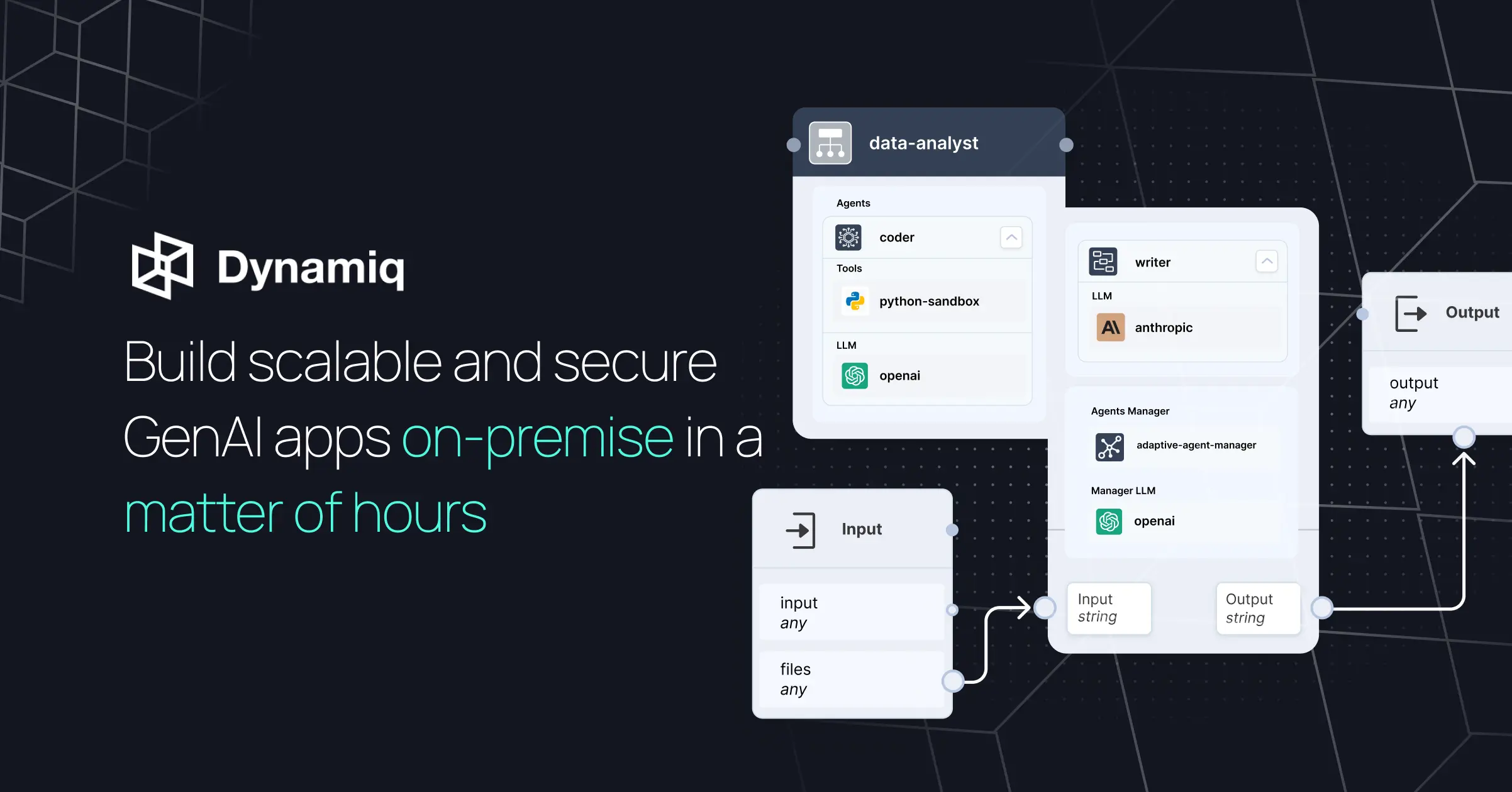 Dynamiq: The Operating Platform for GenAI Applications - Build, deploy and monitor on-p