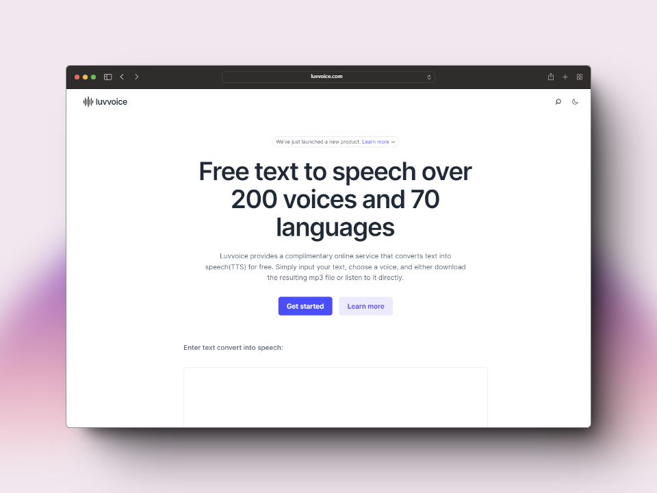 Luvvoice - Free text to speech voices ove