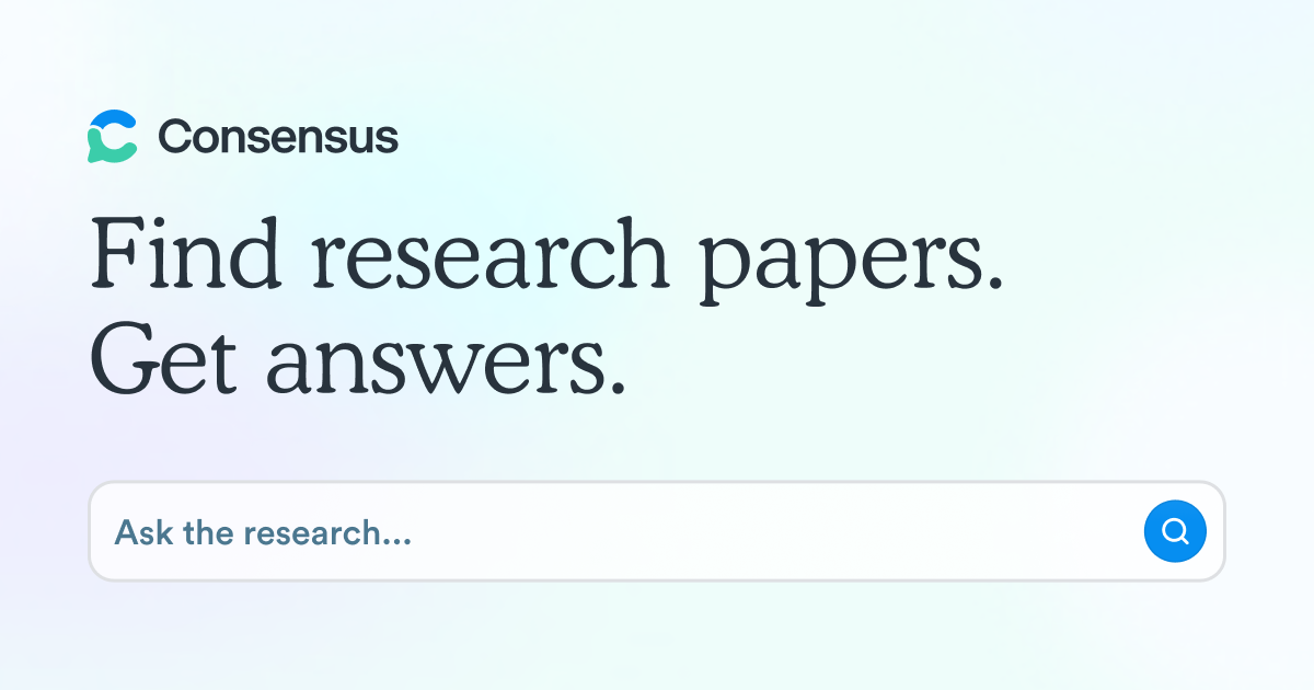 Consensus AI-powered Academic Search Engine - Consensus is a new breed of ac