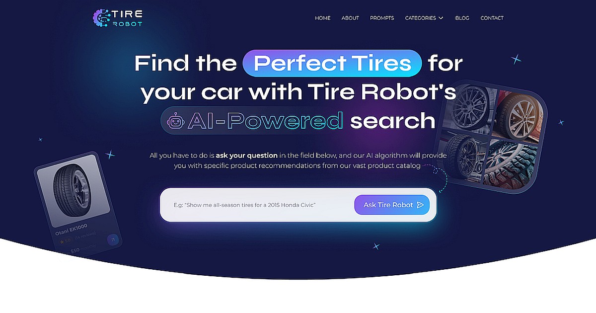 Tire Robot AI Deal Finder - Find the Best Deals on tires a