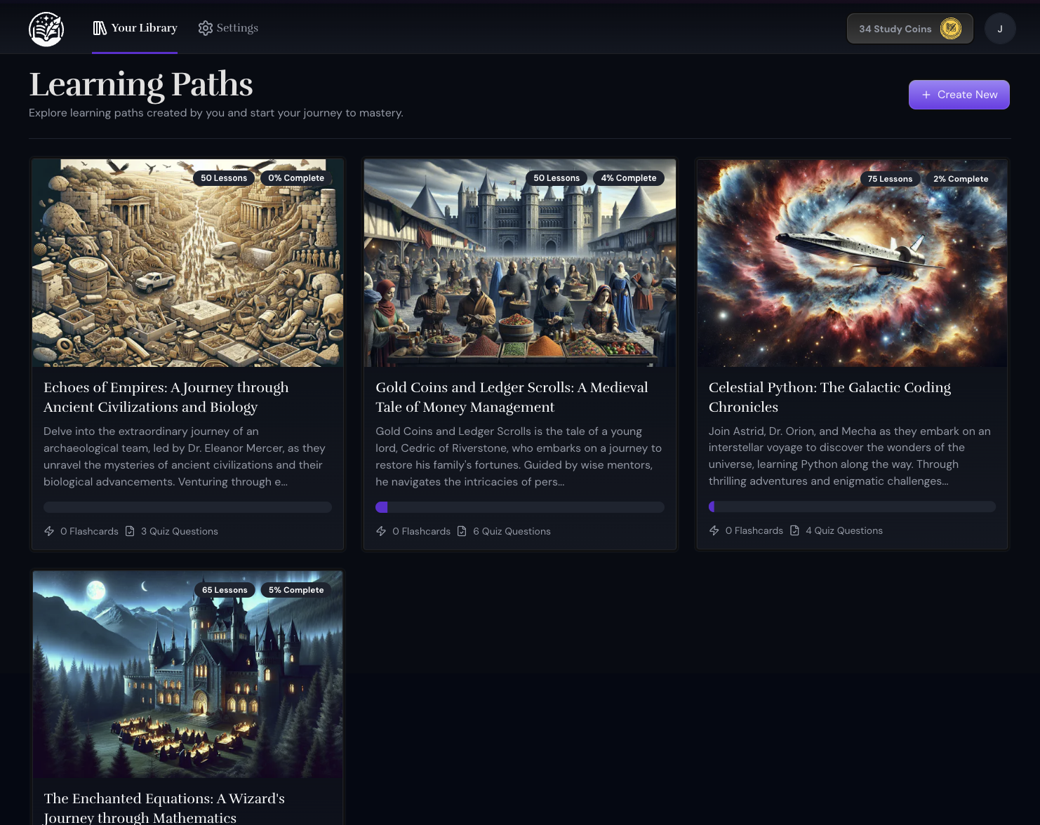 Study Tale - Study Tale 利用AI驱动的互动故事和主题，将学习时