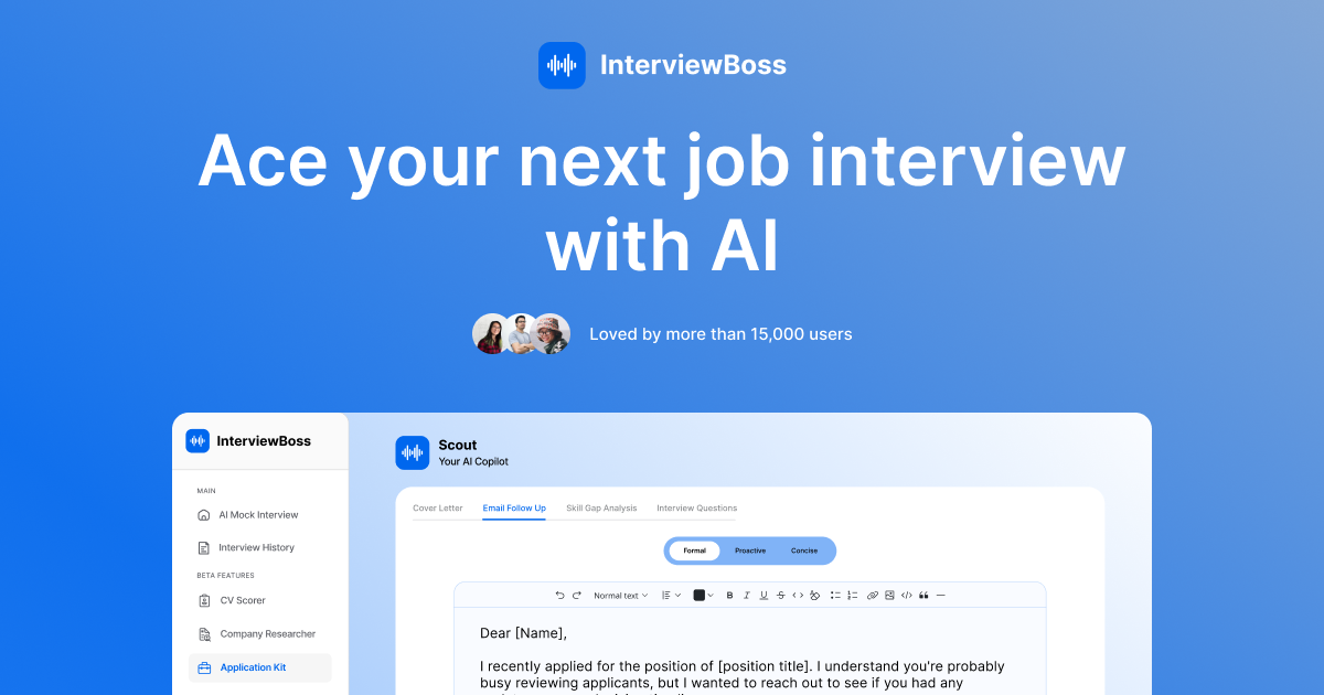 InterviewBoss: Ace Your Next Job Interview | AI-Powered Prep Tool - Elevate your interview skills