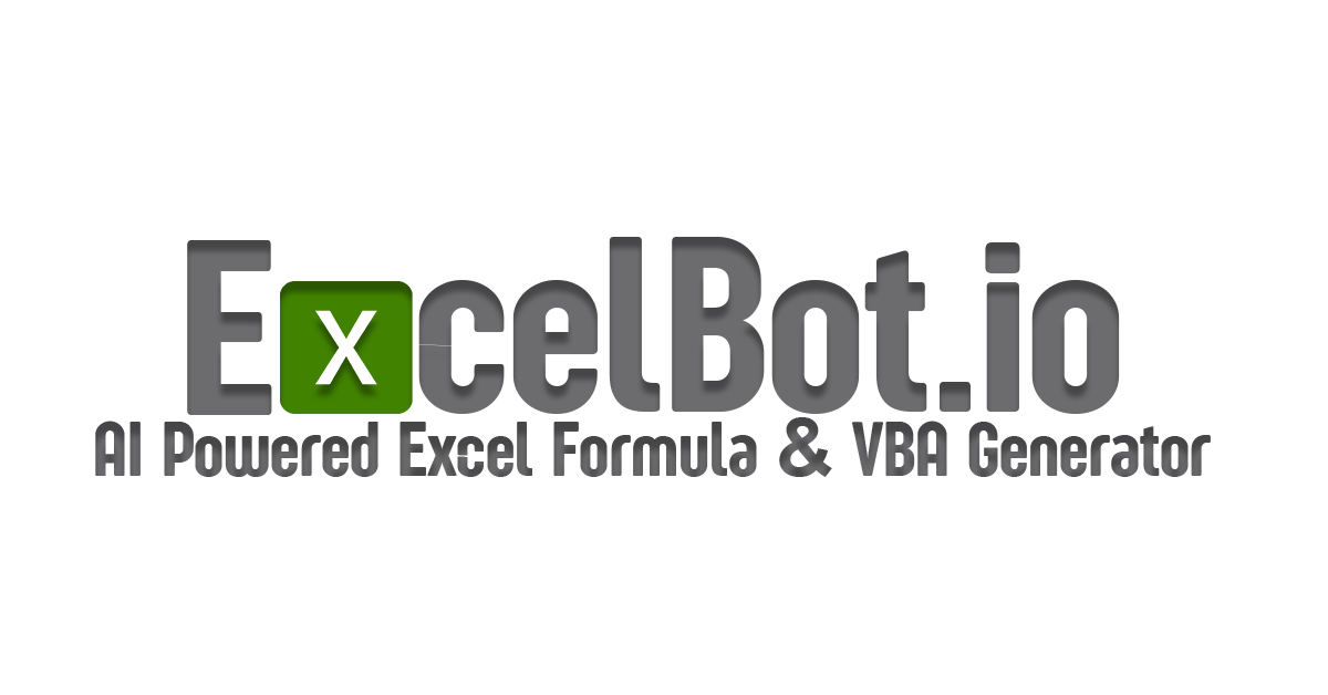 ExcelBot - AI-Powered Excel Formula & VBA