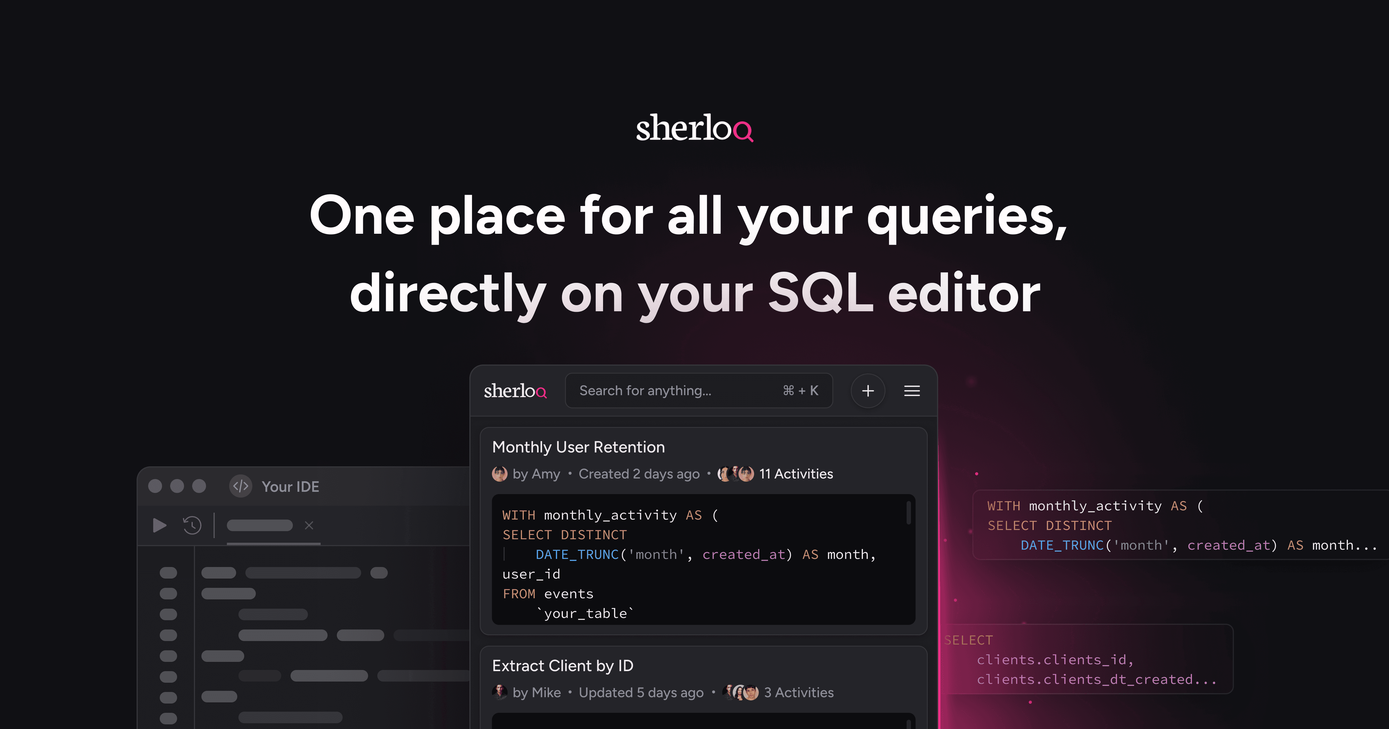 Sherloq: Collaborative SQL Repository - Sherloq is the one place for a