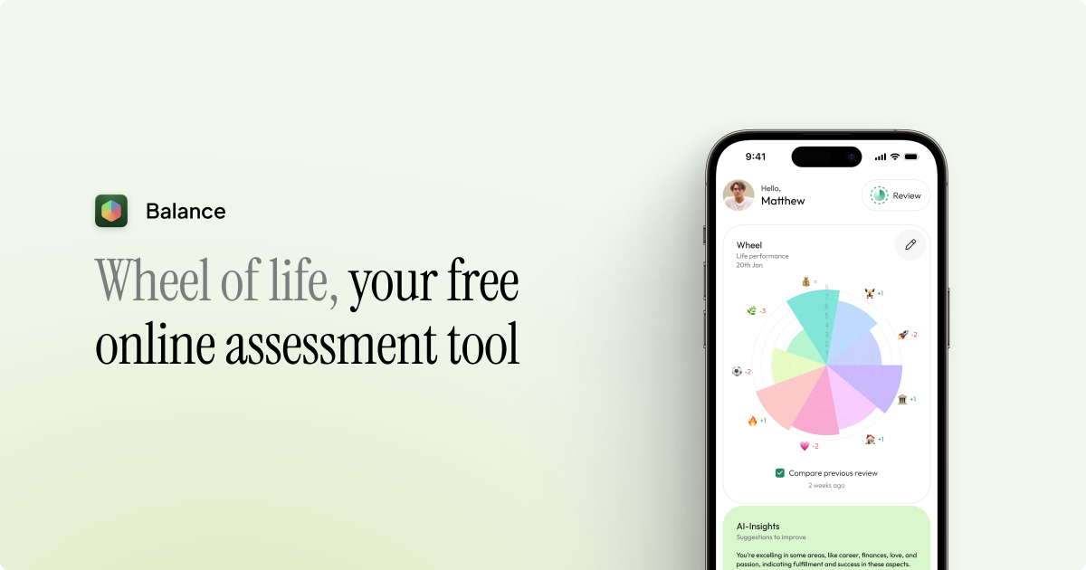 Life Assessment Tool - "生命之轮"评估工具，可视化你的生活平衡，覆盖职业、人际关系