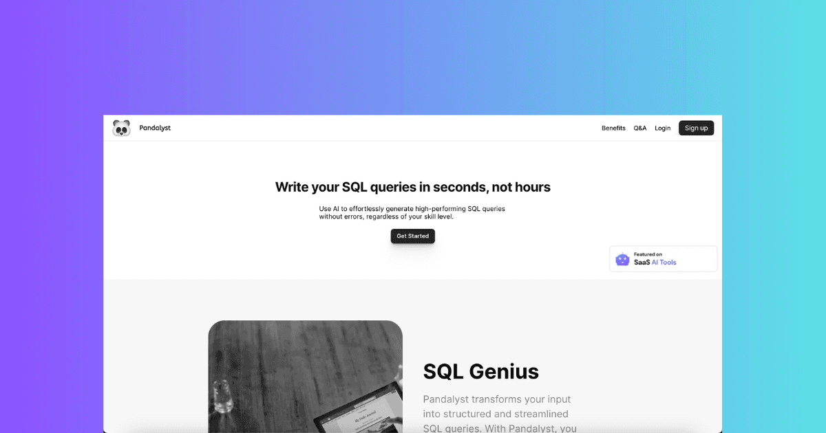 Pandalyst - Write SQL queries faster and w
