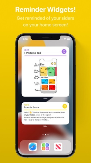 Sider - 一个待办 APP，其特点是可以通过草图和屏幕小组件来作为提醒