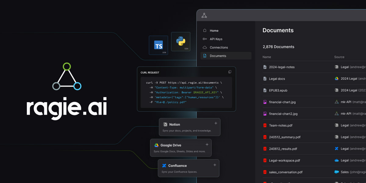 Ragie | Fully managed RAG-as-a-Service for developers - Ragie has ...