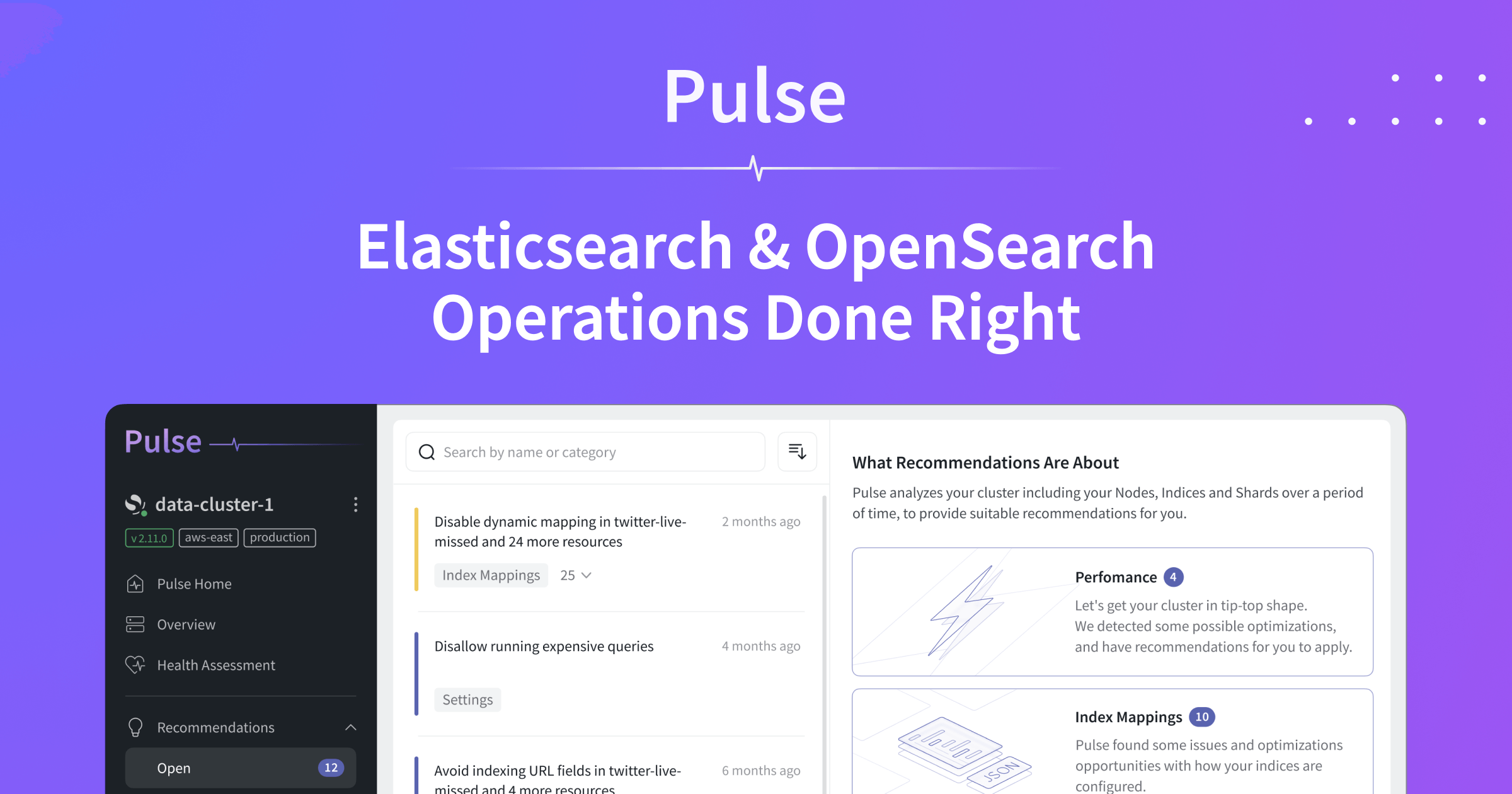 Pulse Operations - Pulse平台专为Elasticsearch和OpenSea