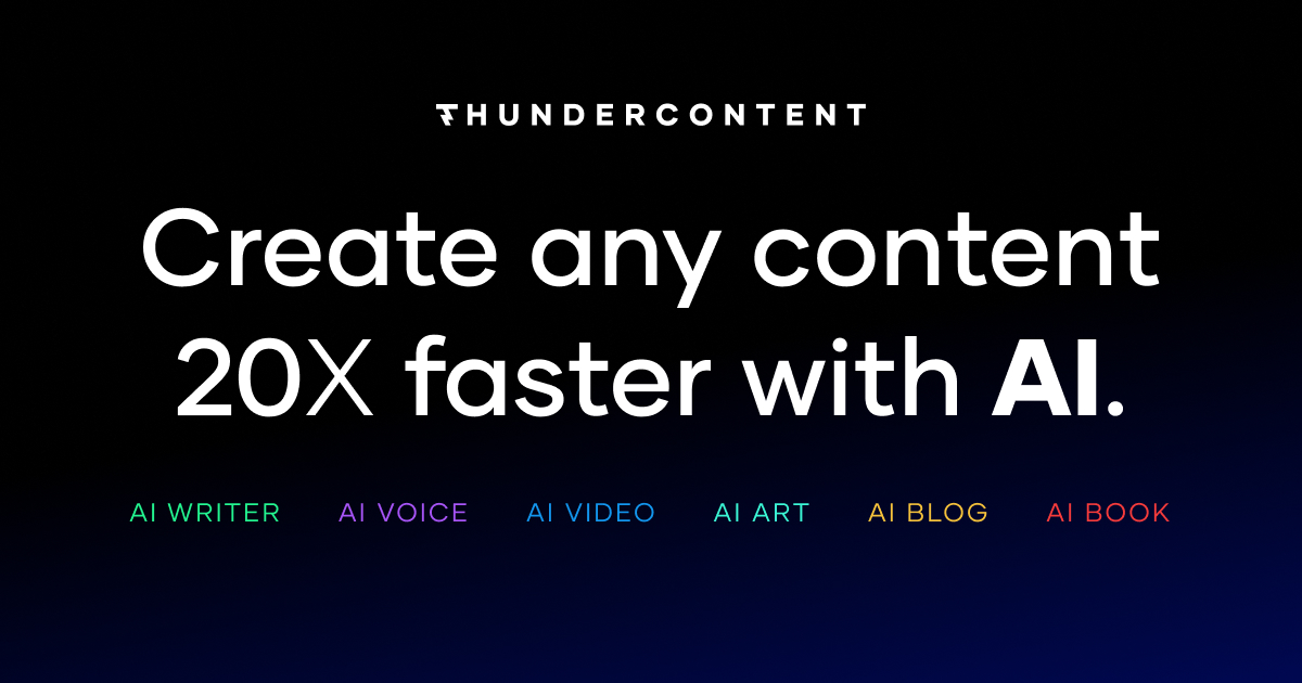 }AI Content Generation Platform - Thundercontent - Thundercontent uses artificial