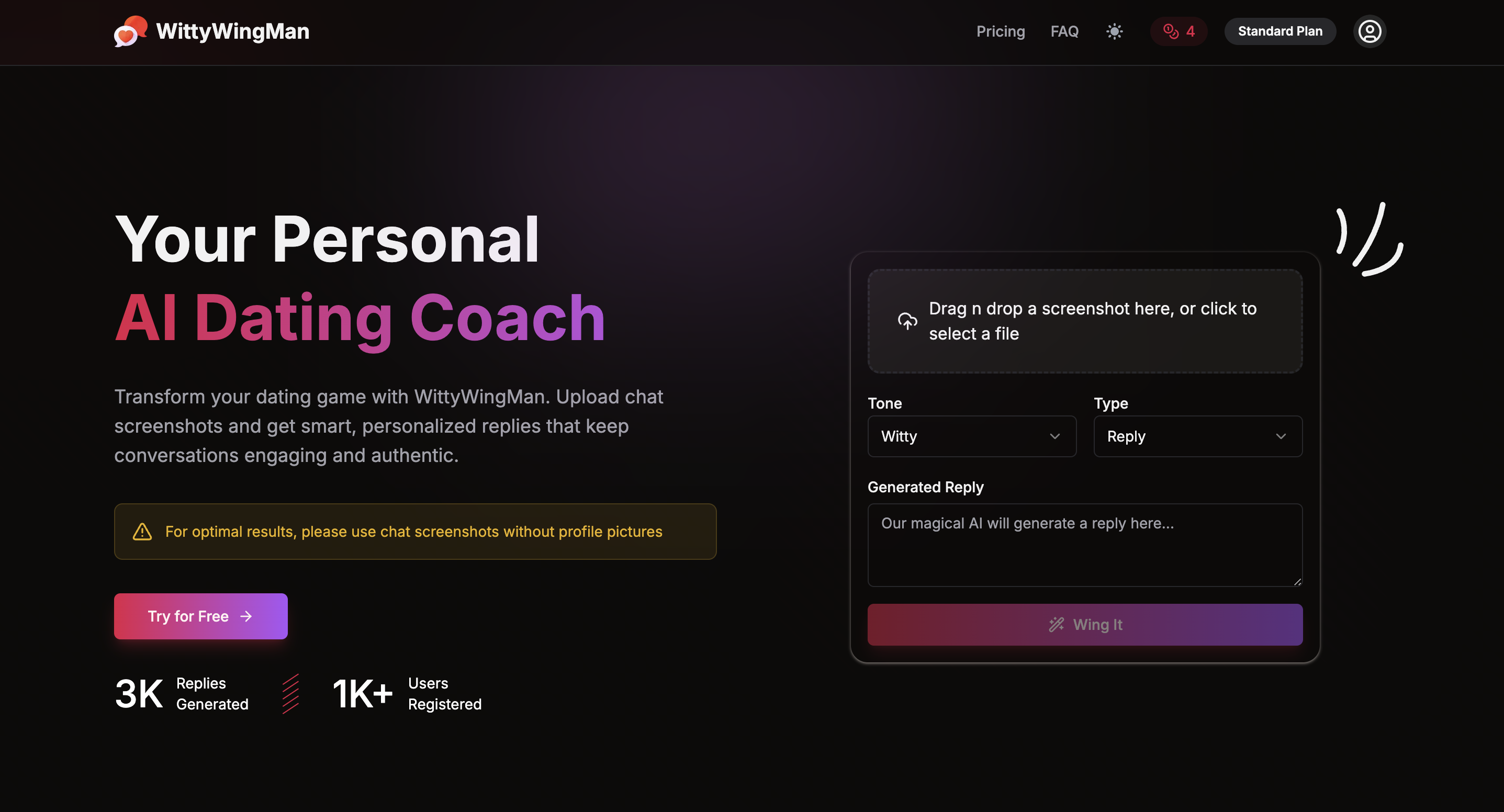 WittyWingMan - WittyWingMan is your AI-powere