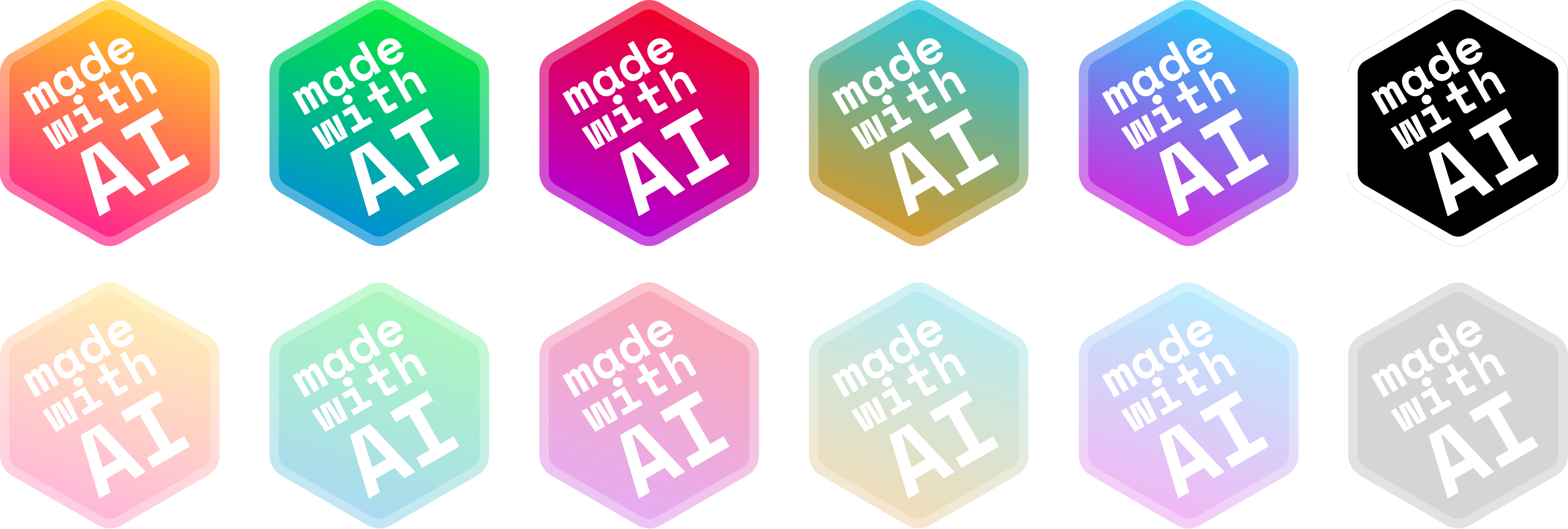 AI Badge - 使用我们的AI图像使用徽章，轻松实现透明和合法的图像创作与分